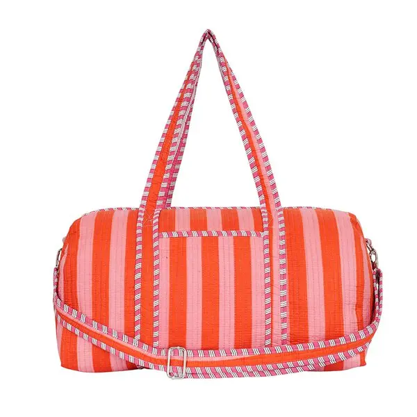 CYC The Striped Cotton Weekender - Pink