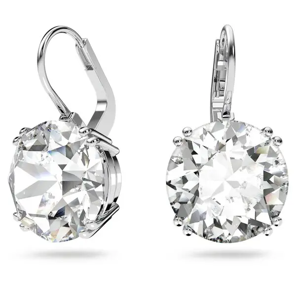 SWAROVSKI Millenia Drop Earrings With Emerald Cut Crystals - White