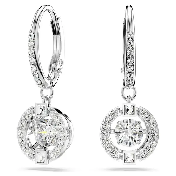 SWAROVSKI Una Drop Earrings With Rose Gold Finish And Crystal Pav - White
