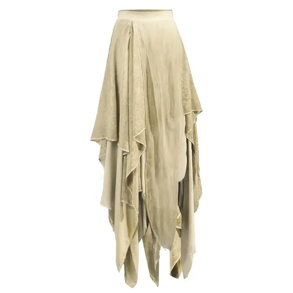 ZHENABIA Neutrals Bia Skirt Vintage Lemon Boho Maxi Skirt - Orange