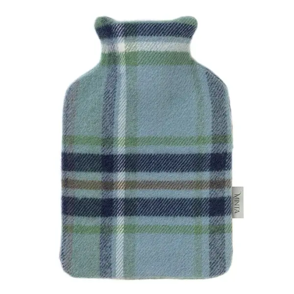ARAMINTA CAMPBELL Beech Dappled Skies Lambswool Hot Water Bottle - Blue