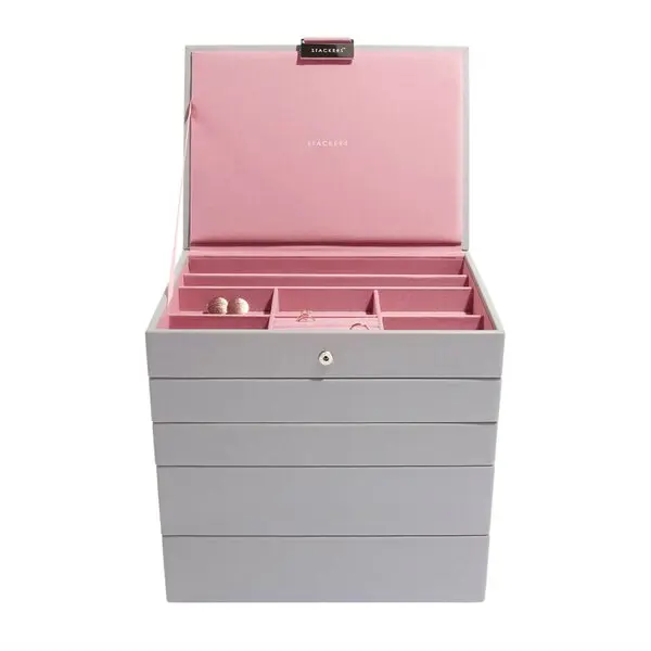 STACKERS Dove Rose Jewelry Box Classic Set Of Five - Grey