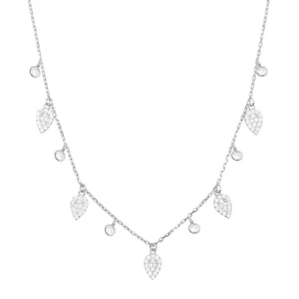 KAMARIA Queen Choker Necklace With Crystals - Silver