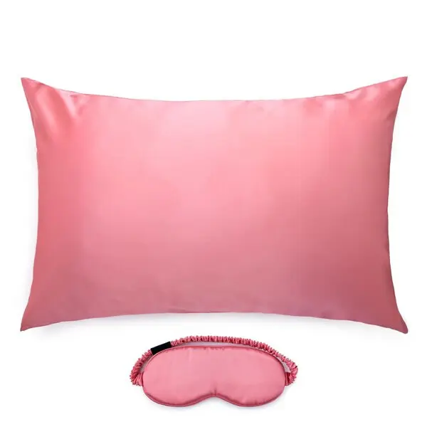 SILK WORKS Watermelon Pillowcase & Eye Mask Set - Pink