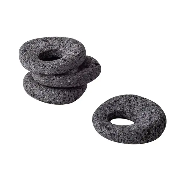 And Jacob Napkin Holder Set Lava Stone - Grey