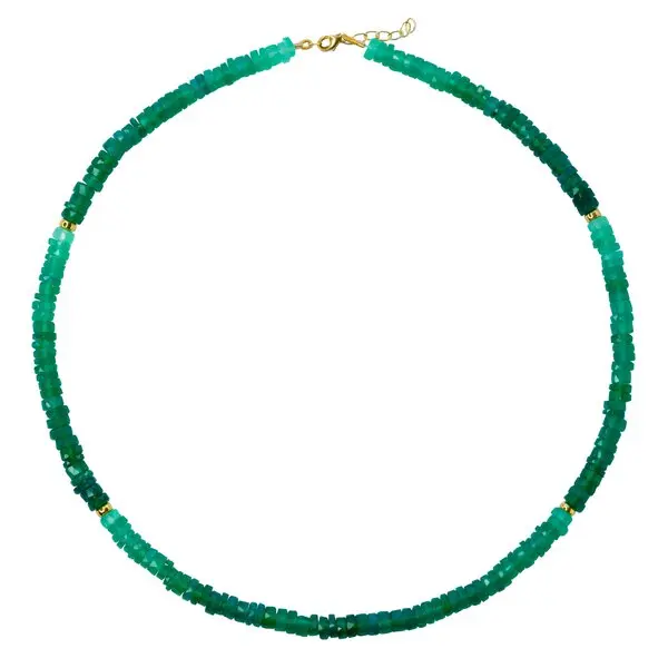 BOMBYX HOUSE Agate Ombre Gold Bead Necklace - Green