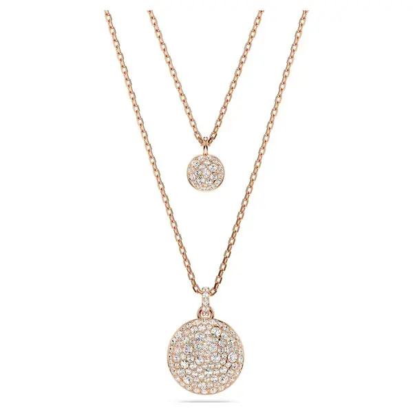 SWAROVSKI Layered Pendant With Crystal Motifs - White