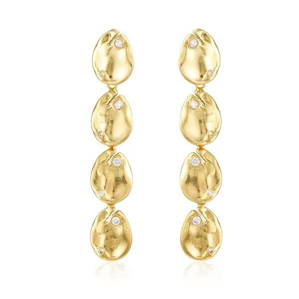 RARE MATTERS JEWELRY En Pebble Sparkle Earrings - Gold