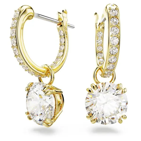 SWAROVSKI Stilla Drop Earrings With Pave Embellishment - White