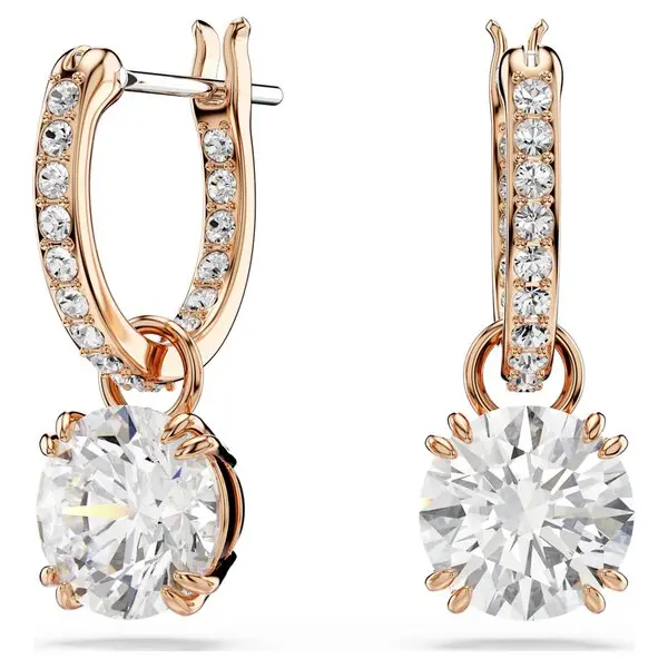 SWAROVSKI Stilla Drop Earrings With Pave Embellishment - White