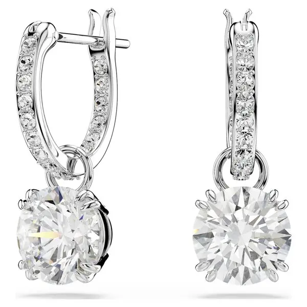 SWAROVSKI Stilla Drop Earrings With Pave Embellishment - White