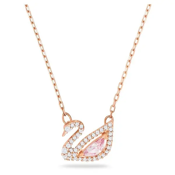 SWAROVSKI Swan Necklace - Pink