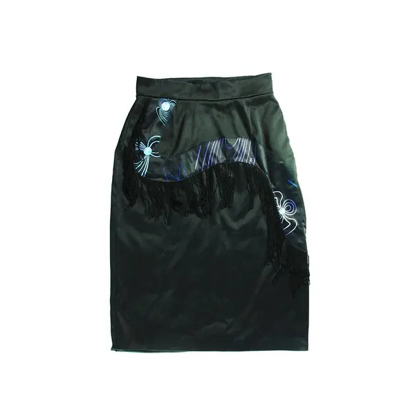 TRAMP IN DISGUISE Fringed Merak Skirt - Black