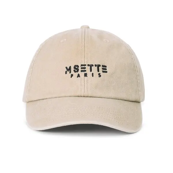 M SETTE PARIS Neutrals Signature Embroidered Cap - Beige