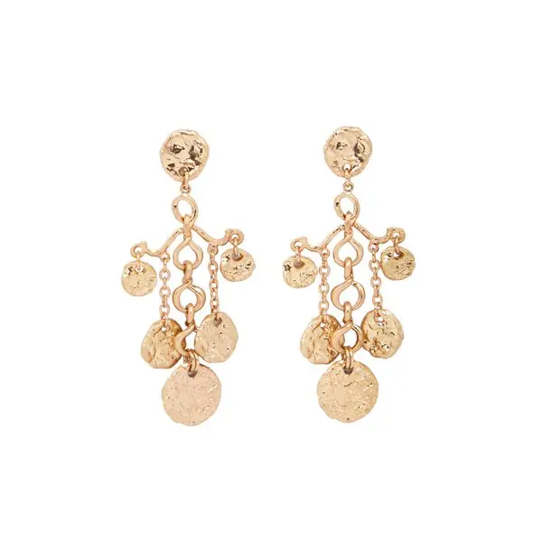 Saachi Hammered Coin Dangle Earrings