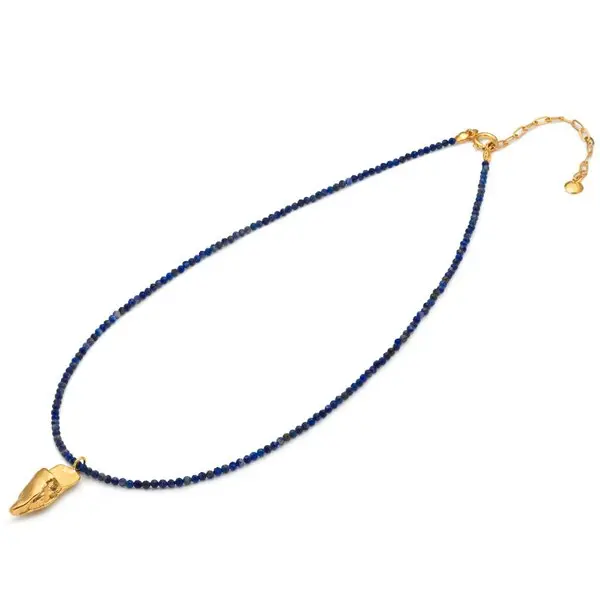 EVA REMENYI Vacation Grand Bazaar Lapis Necklace - Gold