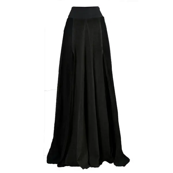 ZHENABIA Zhe Skirt Boho High Slit Maxi Skirt - Black