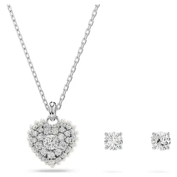 SWAROVSKI Idyllia Set With Round And Baguette Cut Zirconia On Rhodium-plated Metal - White
