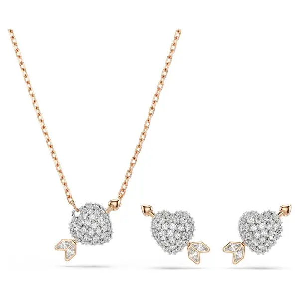 SWAROVSKI Idyllia Pendant Necklace And Stud Earrings Set - White