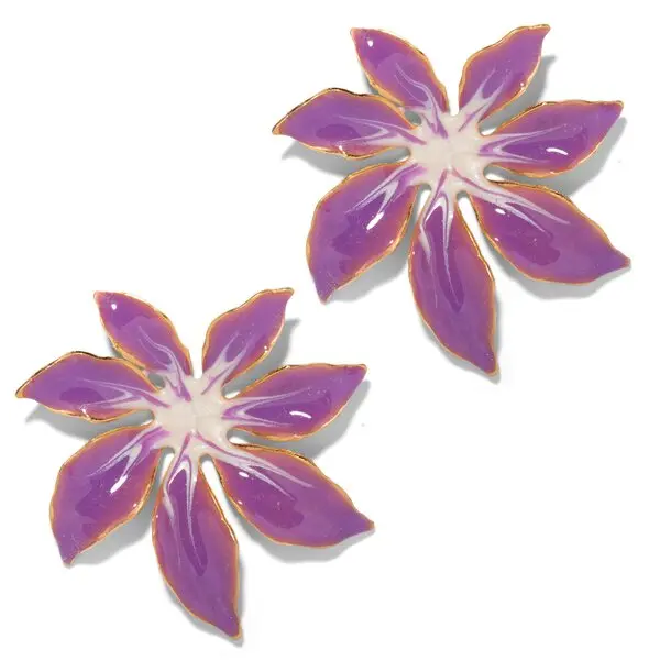 THE PINK REEF Tropic Earring In Tropic Purple - Pink