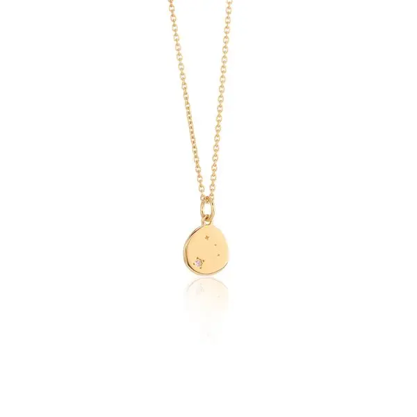 AUREE JEWELLERY Inari Zodiac Aries Vermeil Necklace - Gold
