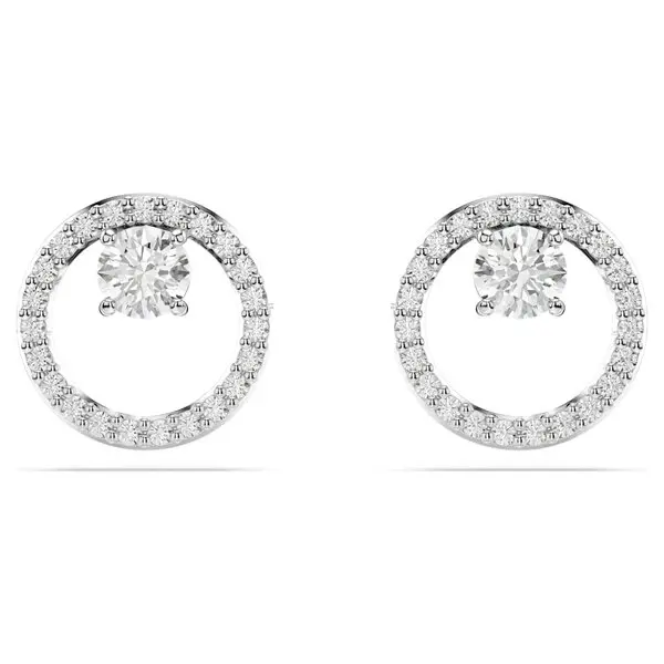 SWAROVSKI Constella Stud Earrings With Crystals And Zirconia - White