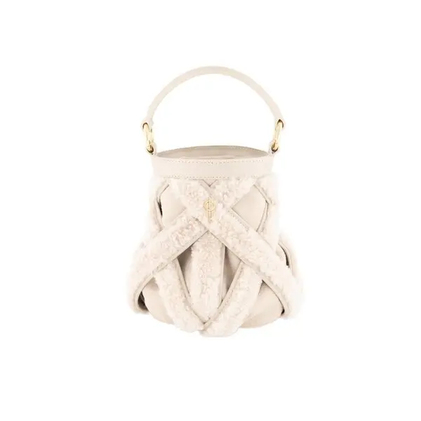 OTRERA Fluffy Olina Crossbody – Beige - White