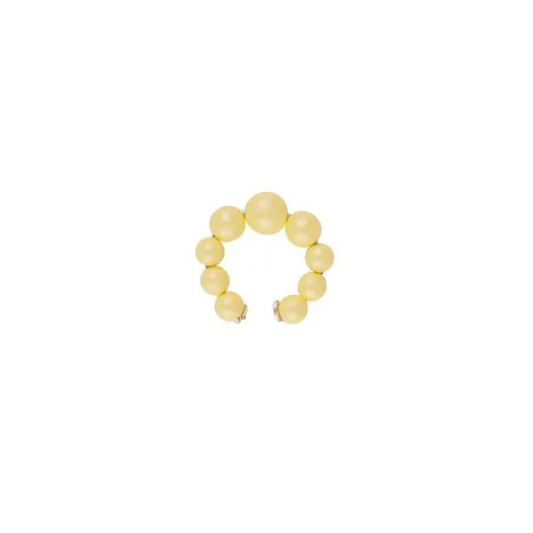 Oana Savu Sterling Silver & Pastel Pearls Ear Cuff - Yellow