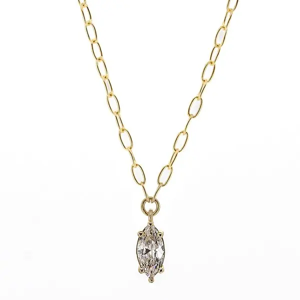 EBRU JEWELRY And Diamond Chain Necklace - Gold