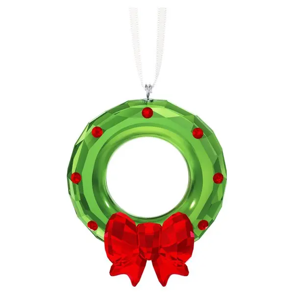 SWAROVSKI Joyful Wreath Ornament - Green