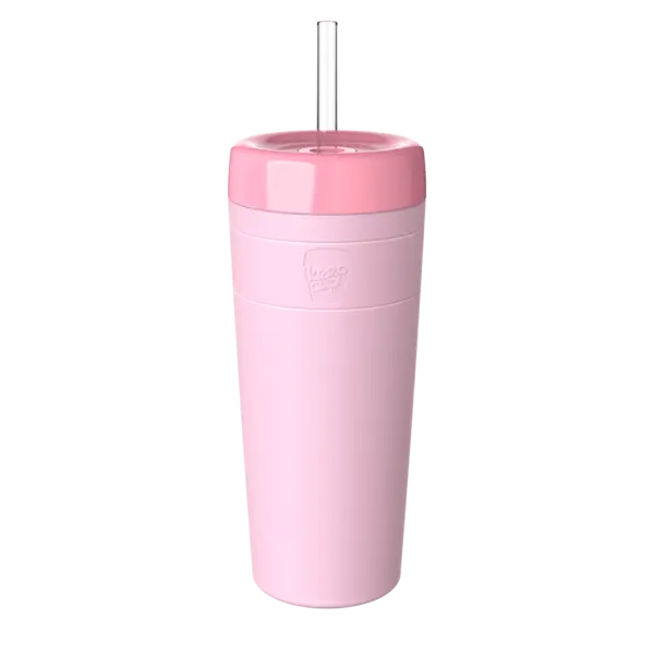 KEEPCUP Commuter Cold Cup With Straw Lid 20oz/590ml Stainless Steel Reusable Coffee Cup Pashmak - Pink