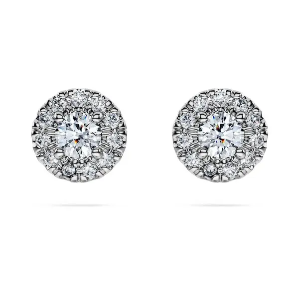 SWAROVSKI Eternity Halo Stud Earrings With Laboratory Grown Diamonds - White