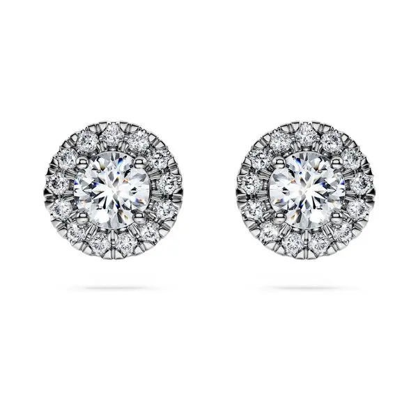 SWAROVSKI Eternity Halo Stud Earrings With Laboratory Grown Diamonds - White