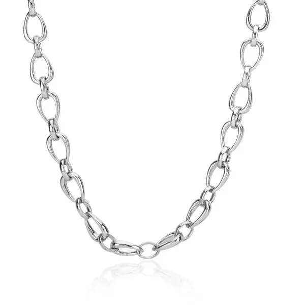 AUREE JEWELLERY Egerton Sterling Raindrop Link Necklace - Silver