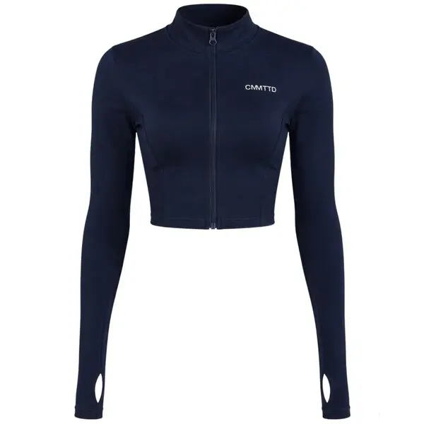 CMMTTD Core Contour Cropped Zip-up Midnight