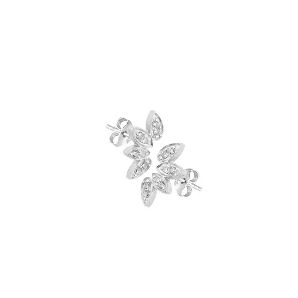 SPERO LONDON Flower Stud Sterling Earring - Silver