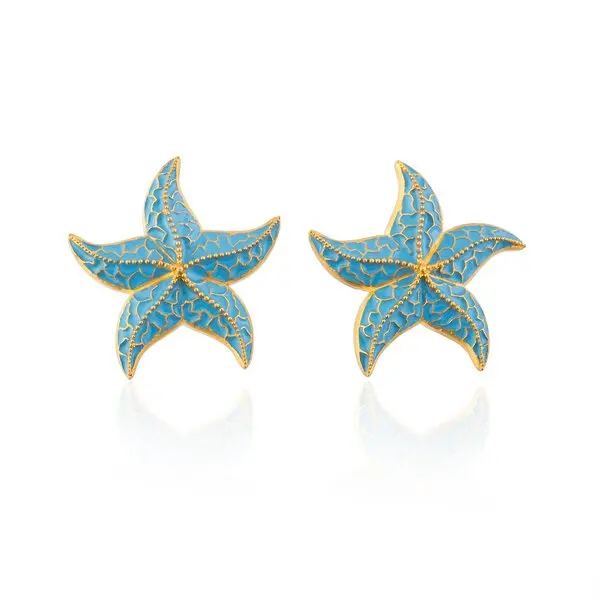 MILOU JEWELRY Light Starfish Earrings - Blue