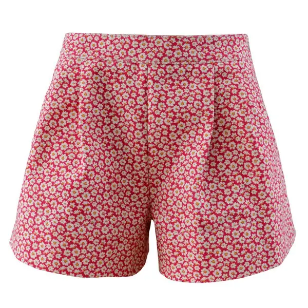 MY PAIR OF JEANS White / Pink Margarita Wide-shorts - White/pink