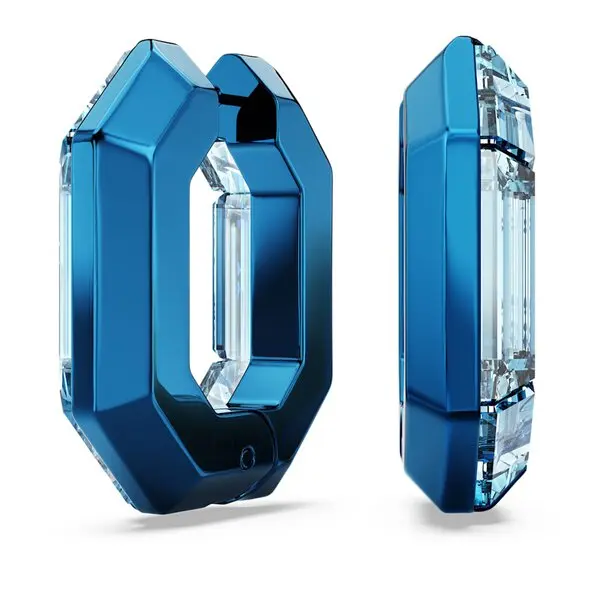 SWAROVSKI Lucent Hoop Earrings With Crystal Embellishments - Blue