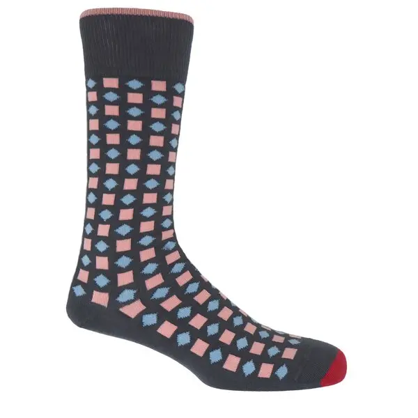 PEPER HAROW - MADE IN ENGLAND Diamonds Socks - Grey