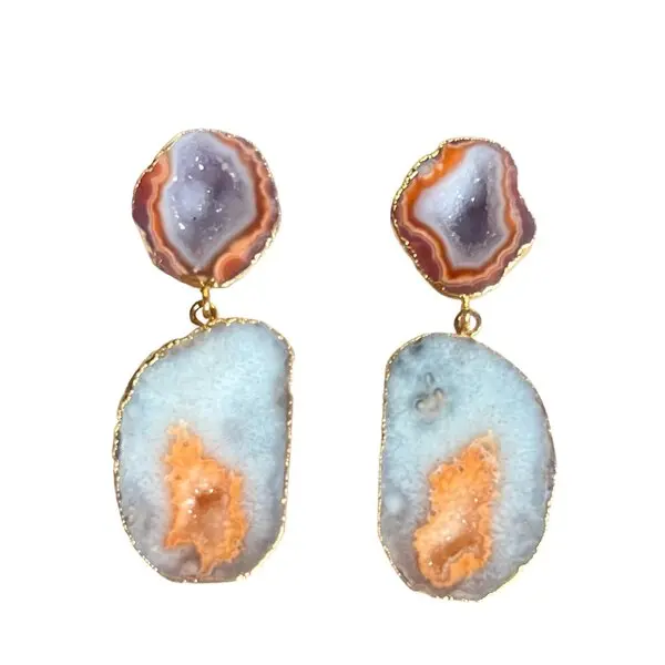 MAGPIE ROSE Double Nectarine Drop Earrings