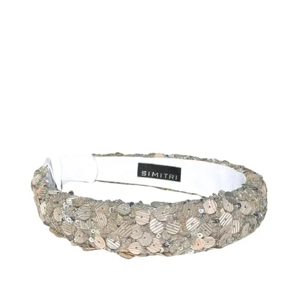 SIMITRI White / Grey Cloud Kitsch Headband