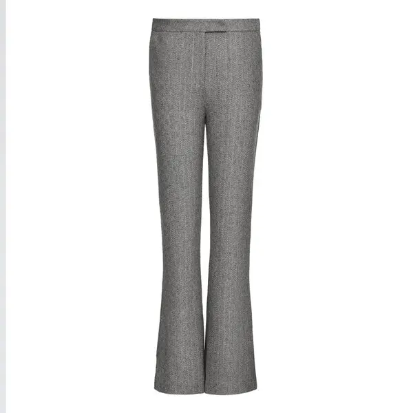 SMART AND JOY Marled Straight-leg Pants - Grey