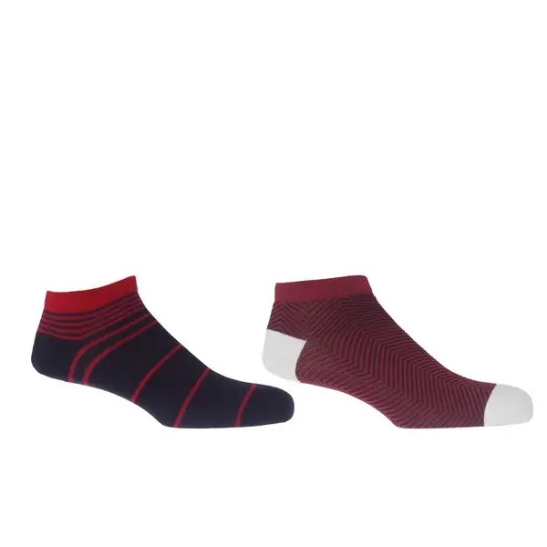 PEPER HAROW - MADE IN ENGLAND Retro Black & Lux Taylor Trainer Socks Bundle - Red