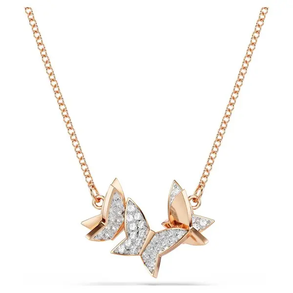 SWAROVSKI Idyllia Lilia Necklace With Butterfly Motifs - White