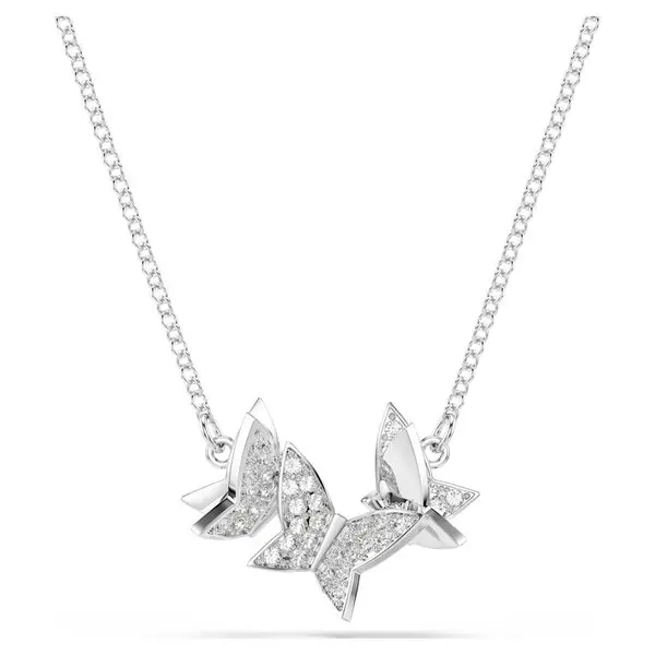 SWAROVSKI Idyllia Lilia Necklace With Butterfly Motifs - White