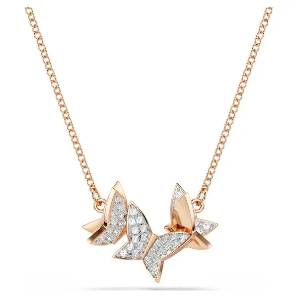 SWAROVSKI Idyllia Lilia Necklace With Butterfly Motifs - White
