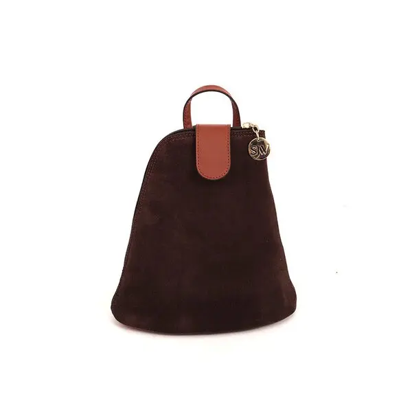 SJW BAGS LONDON Cacao Whisper Suede Backpack - Brown