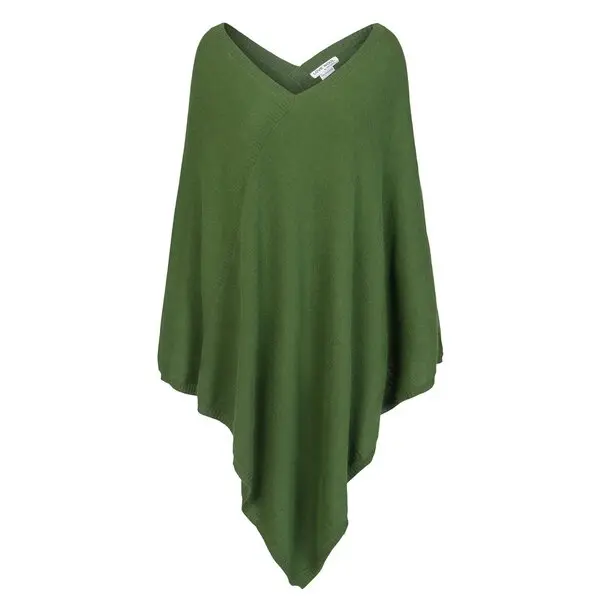 TIRILLM Anine" Big Cashmere Poncho - Green
