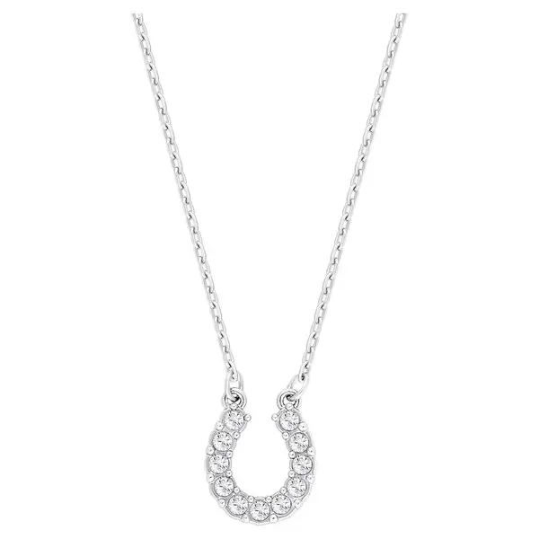 SWAROVSKI Rhodium-plated Horseshoe Necklace With Crystal Pav - White